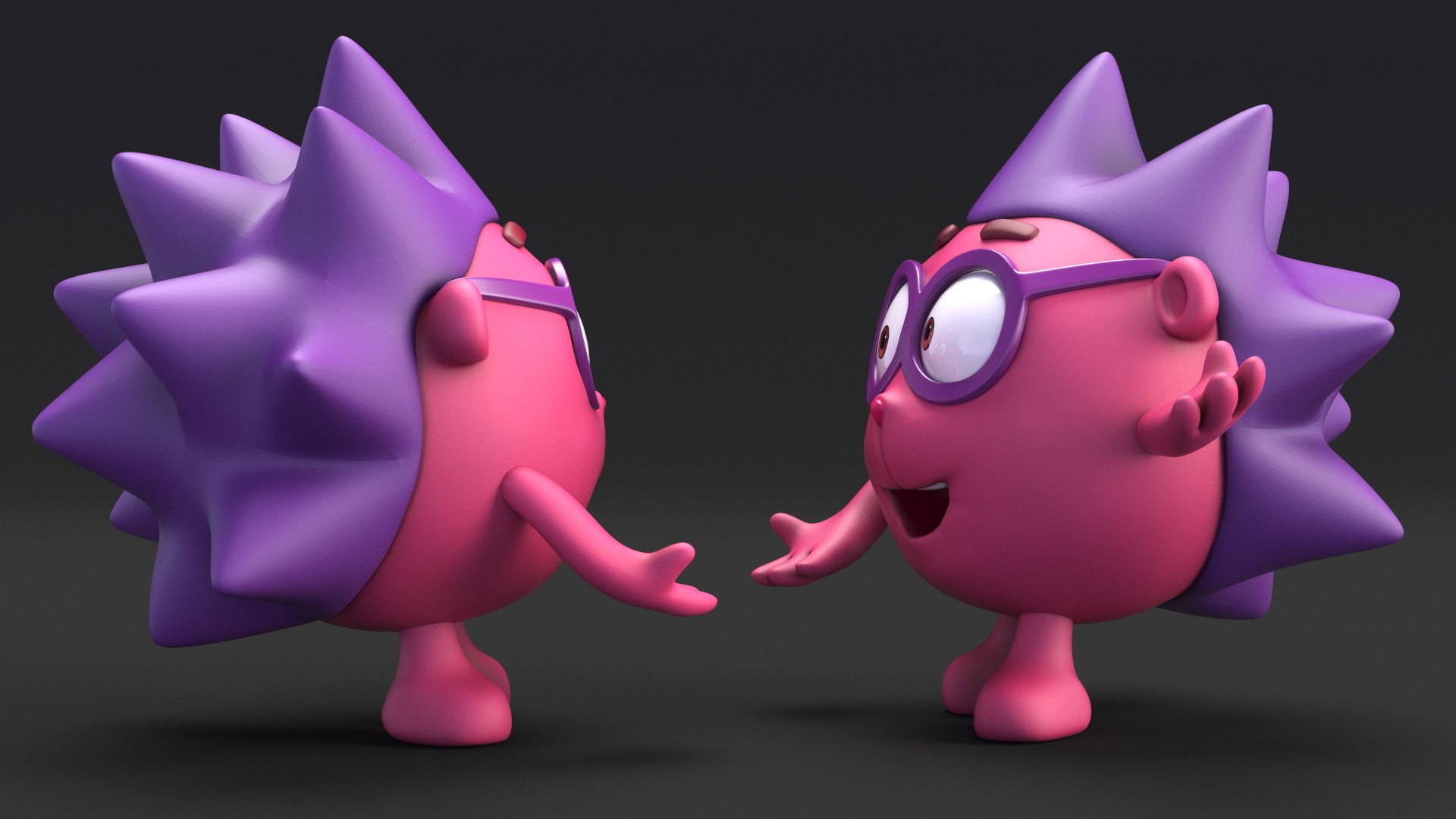 GoGoRiki Hedgehog Character Happy Pose 3D Model - TurboSquid 2121368
