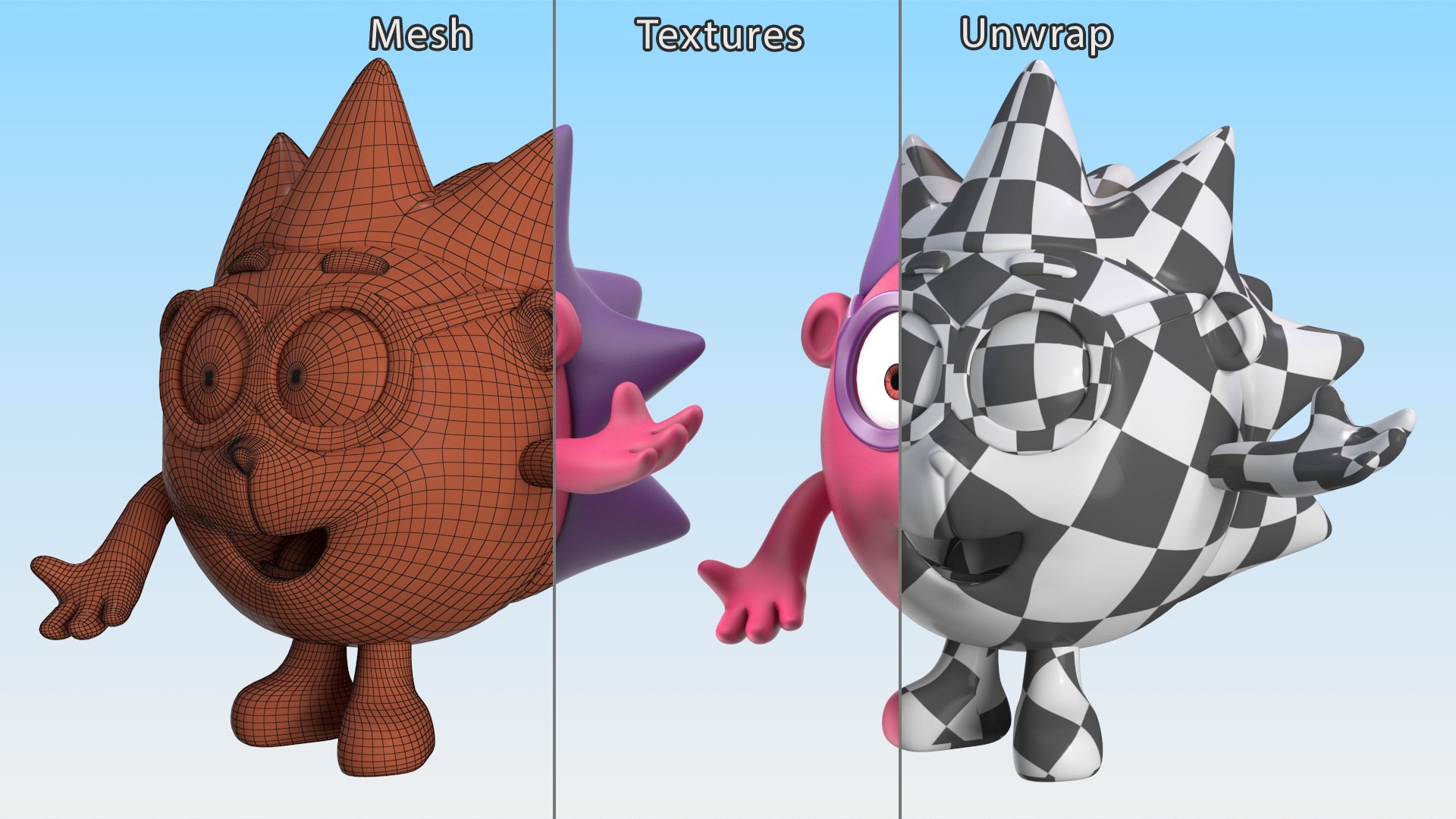 GoGoRiki Hedgehog Character Happy Pose 3D Model - TurboSquid 2121368