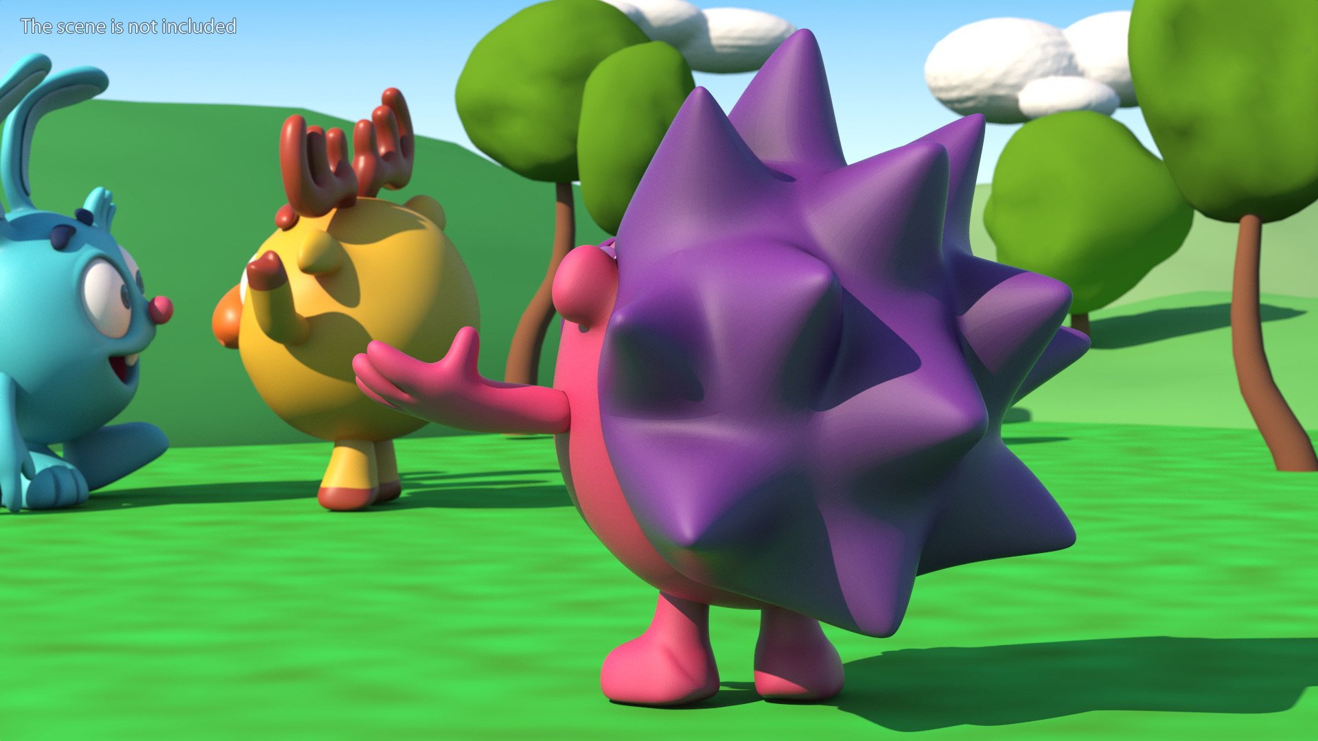 GoGoRiki Hedgehog Character Happy Pose 3D Model - TurboSquid 2121368