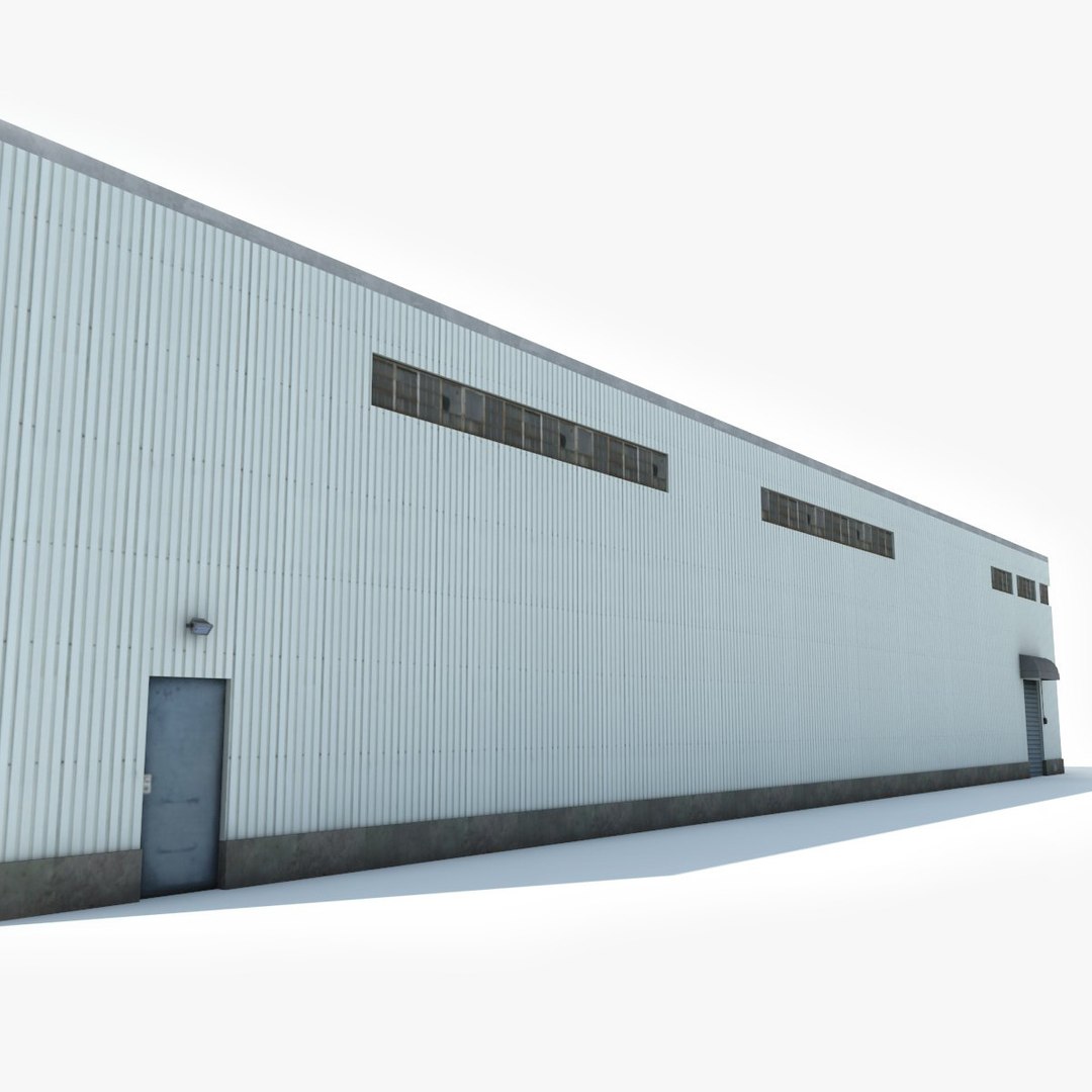 3D industrial building warehouse 2 - TurboSquid 1179706