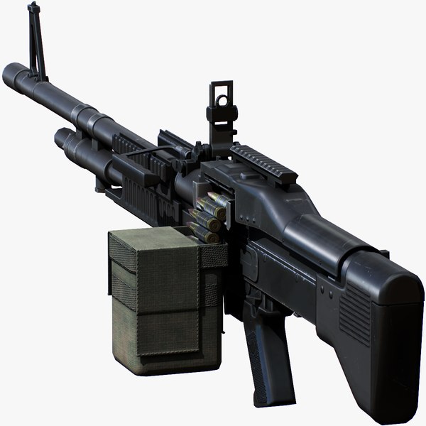 modelo 3d Ametralladora M60E4 - LowPoly Mobile Ready - TurboSquid 2067891