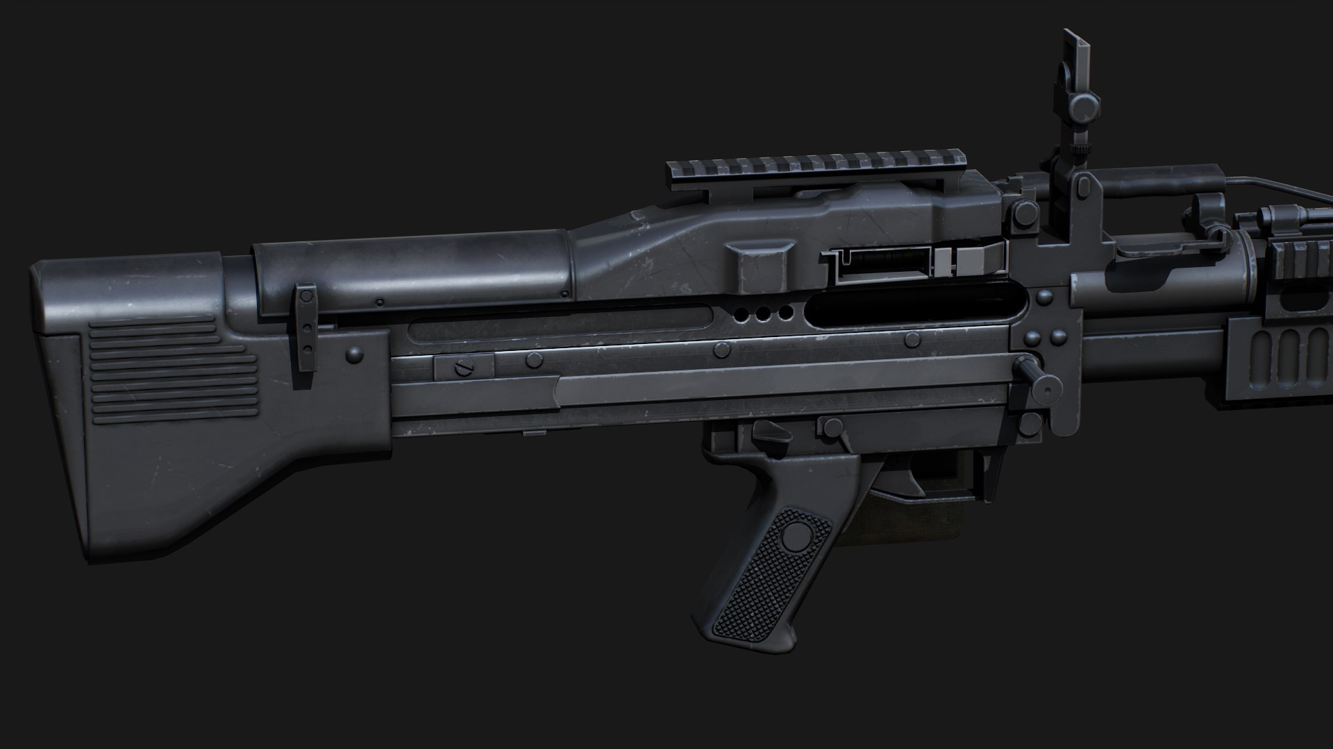 3D M60E4 Machine Gun - LowPoly Mobile Ready Model - TurboSquid 2067891