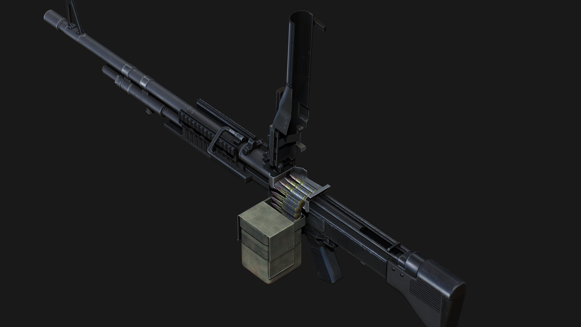 3D M60E4 Machine Gun - LowPoly Mobile Ready Model - TurboSquid 2067891