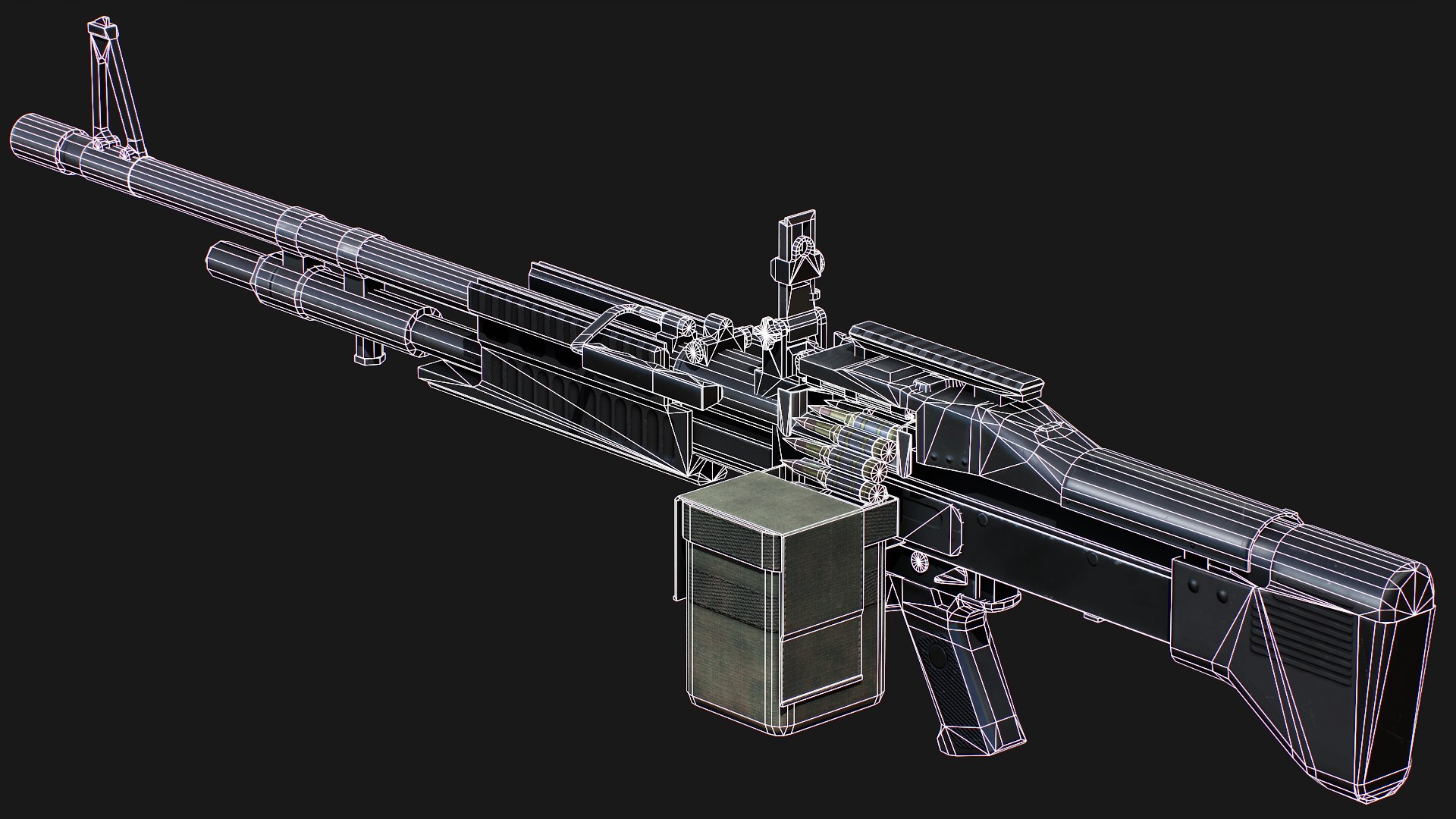 3D M60E4 Machine Gun - LowPoly Mobile Ready Model - TurboSquid 2067891