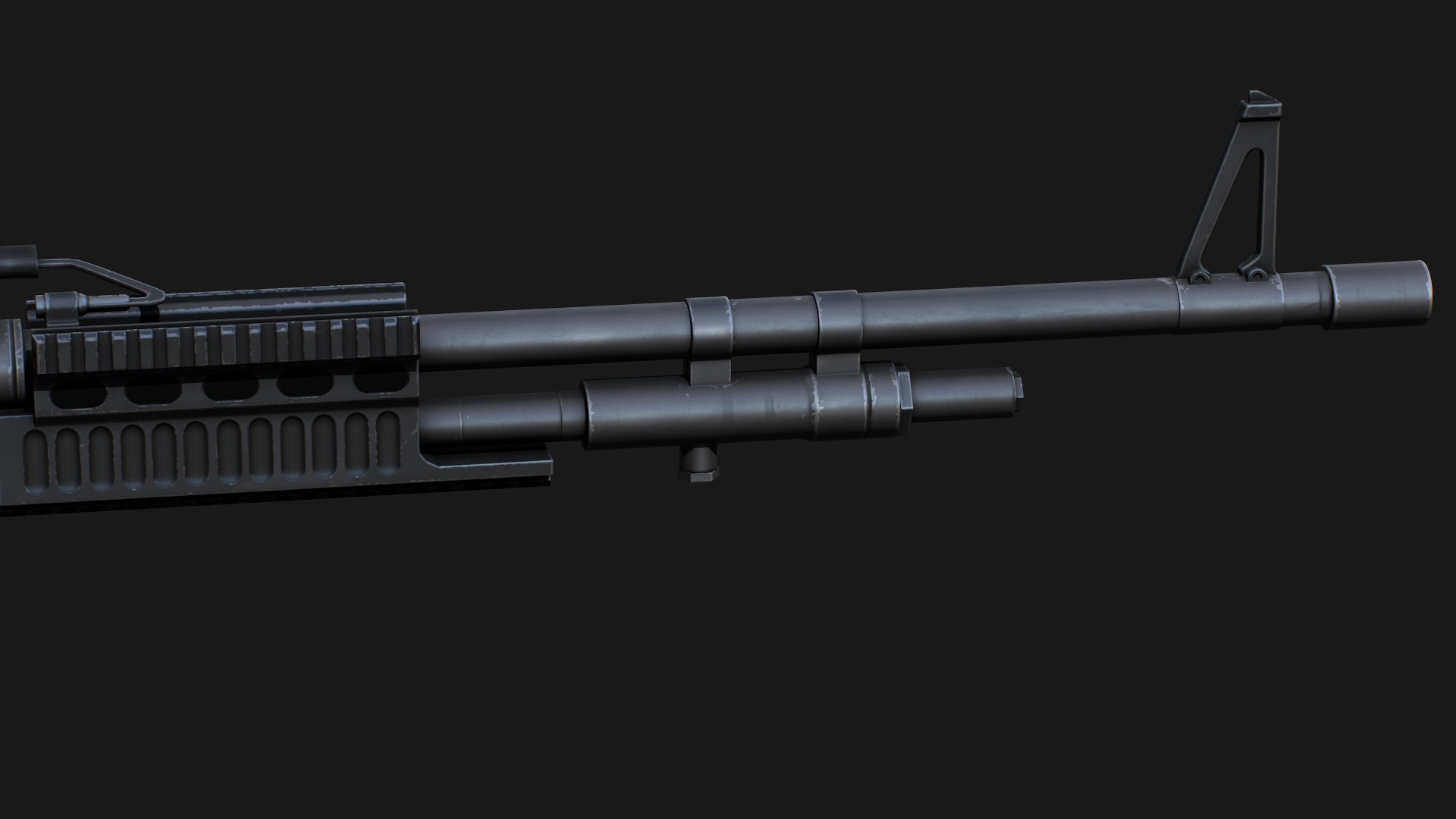 3D M60E4 Machine Gun - LowPoly Mobile Ready Model - TurboSquid 2067891