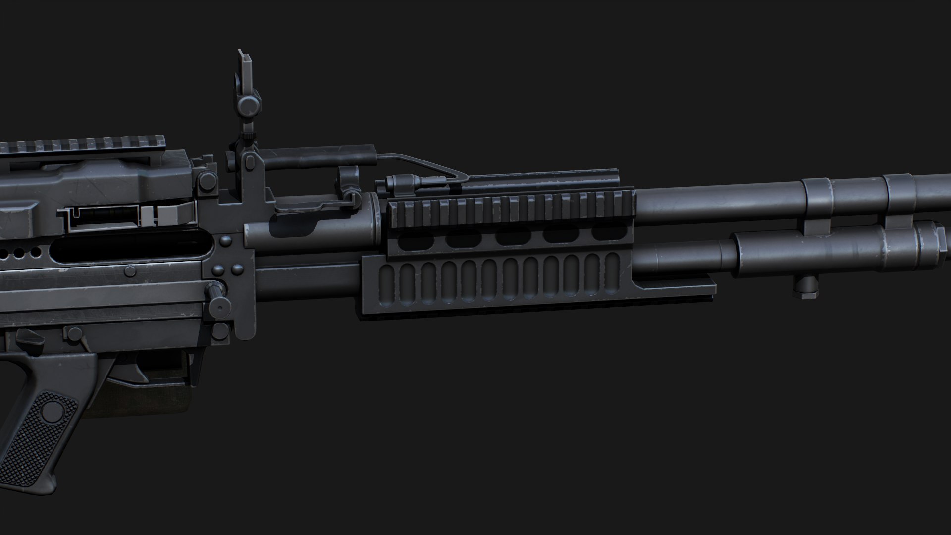 3D M60E4 Machine Gun - LowPoly Mobile Ready Model - TurboSquid 2067891