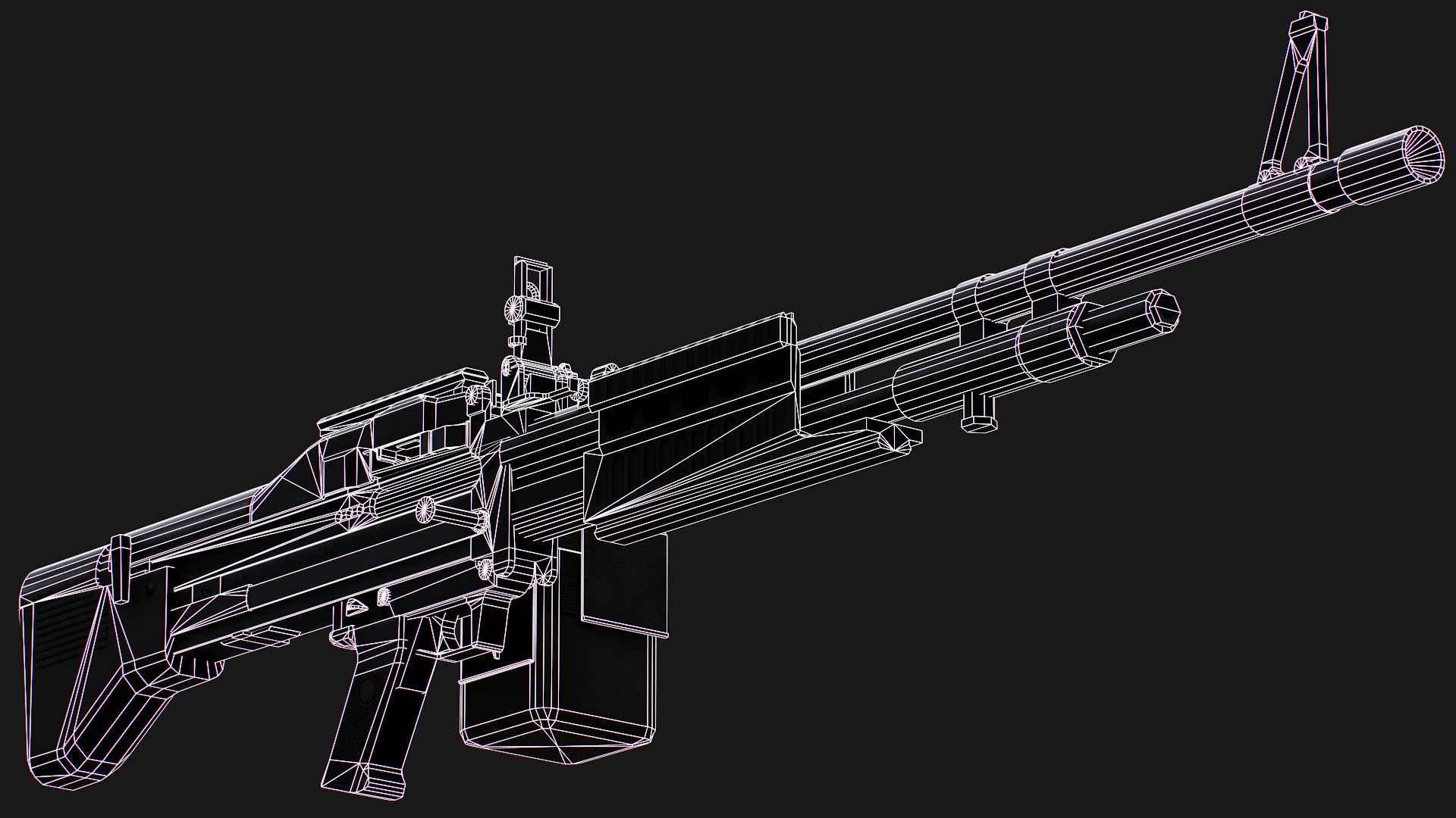 3D M60E4 Machine Gun - LowPoly Mobile Ready Model - TurboSquid 2067891