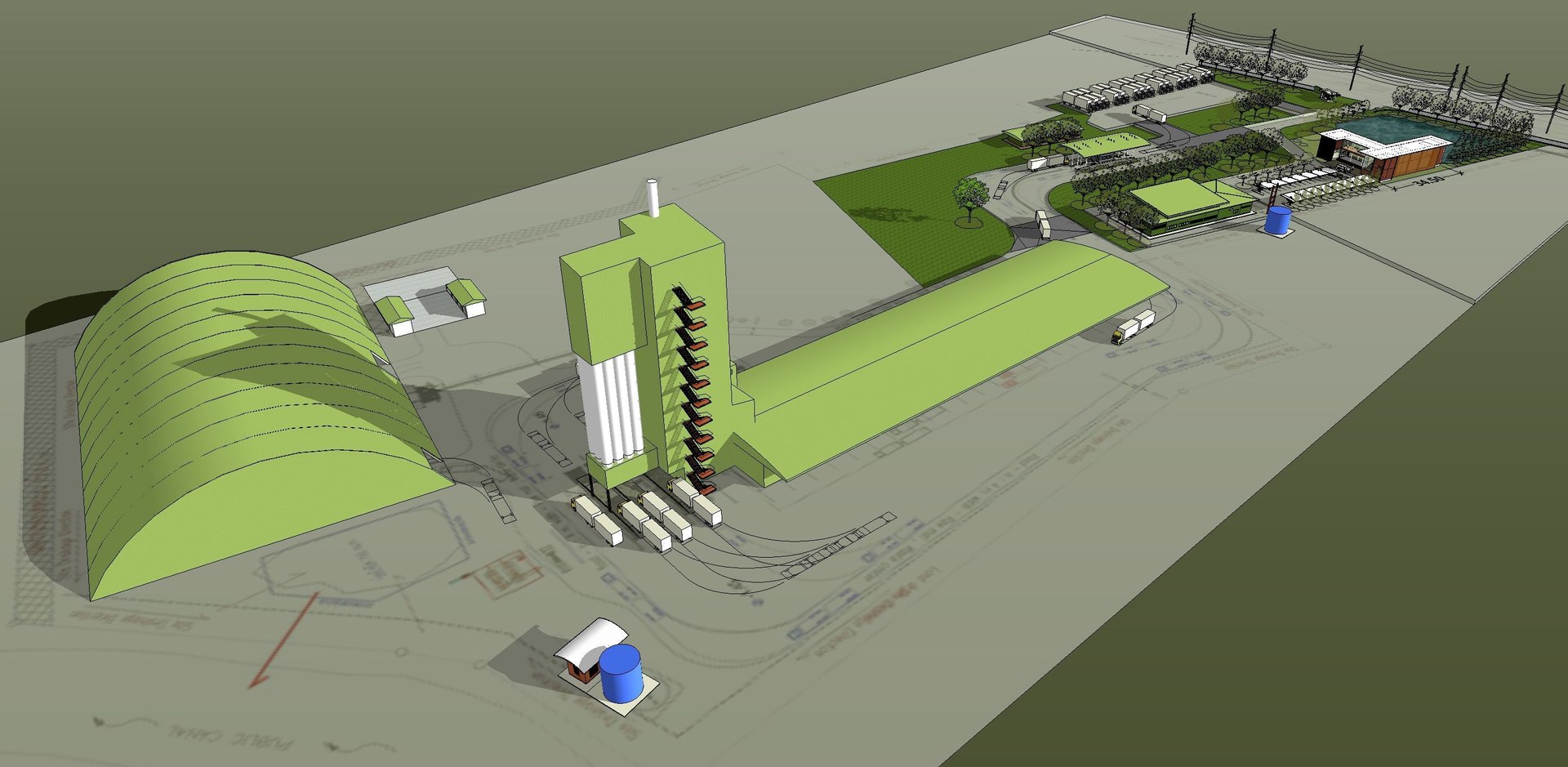 Cement Plant Layout 3D Model - TurboSquid 1911257
