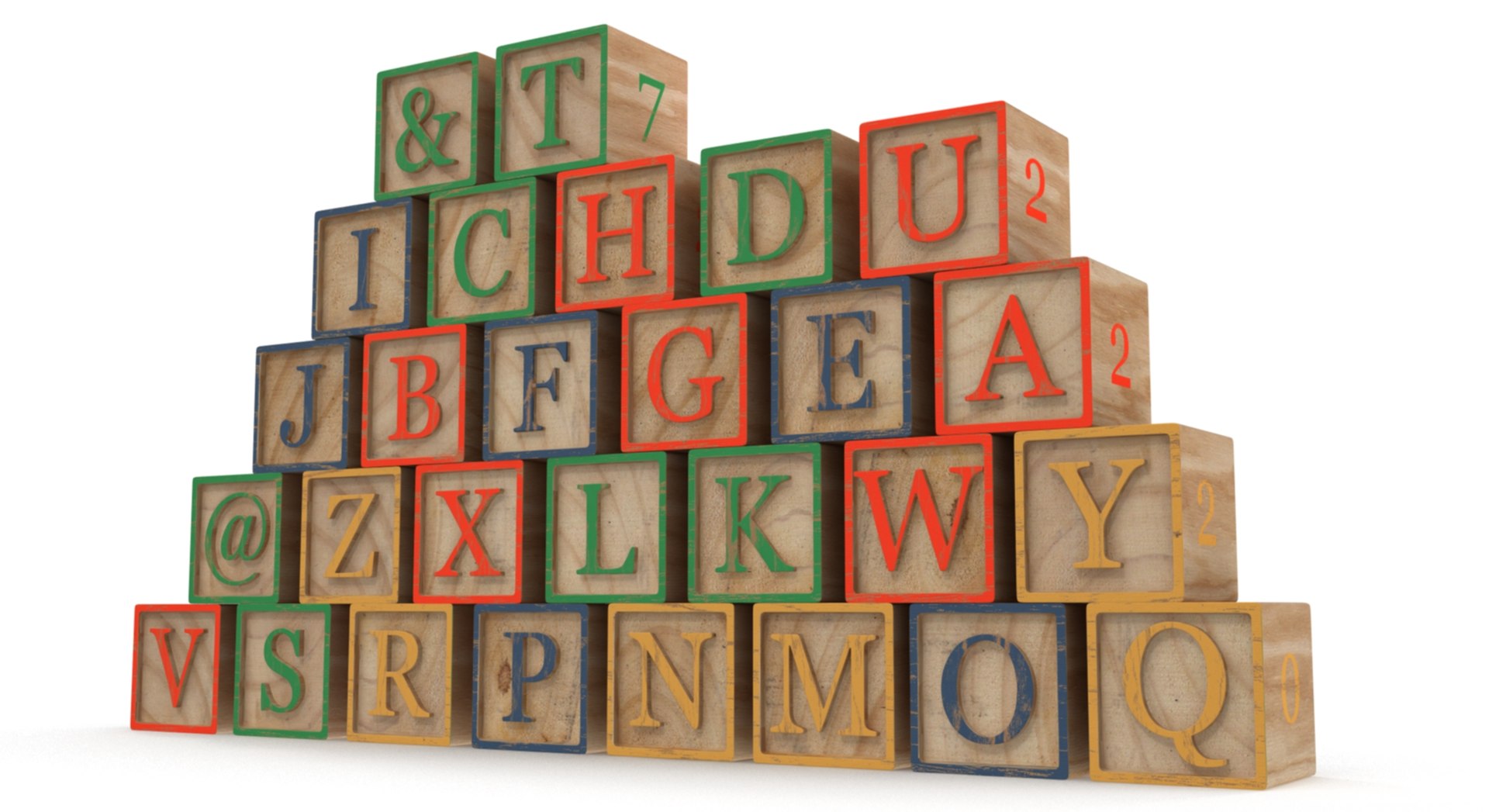 Alphabet Blocks 3D - TurboSquid 1414117