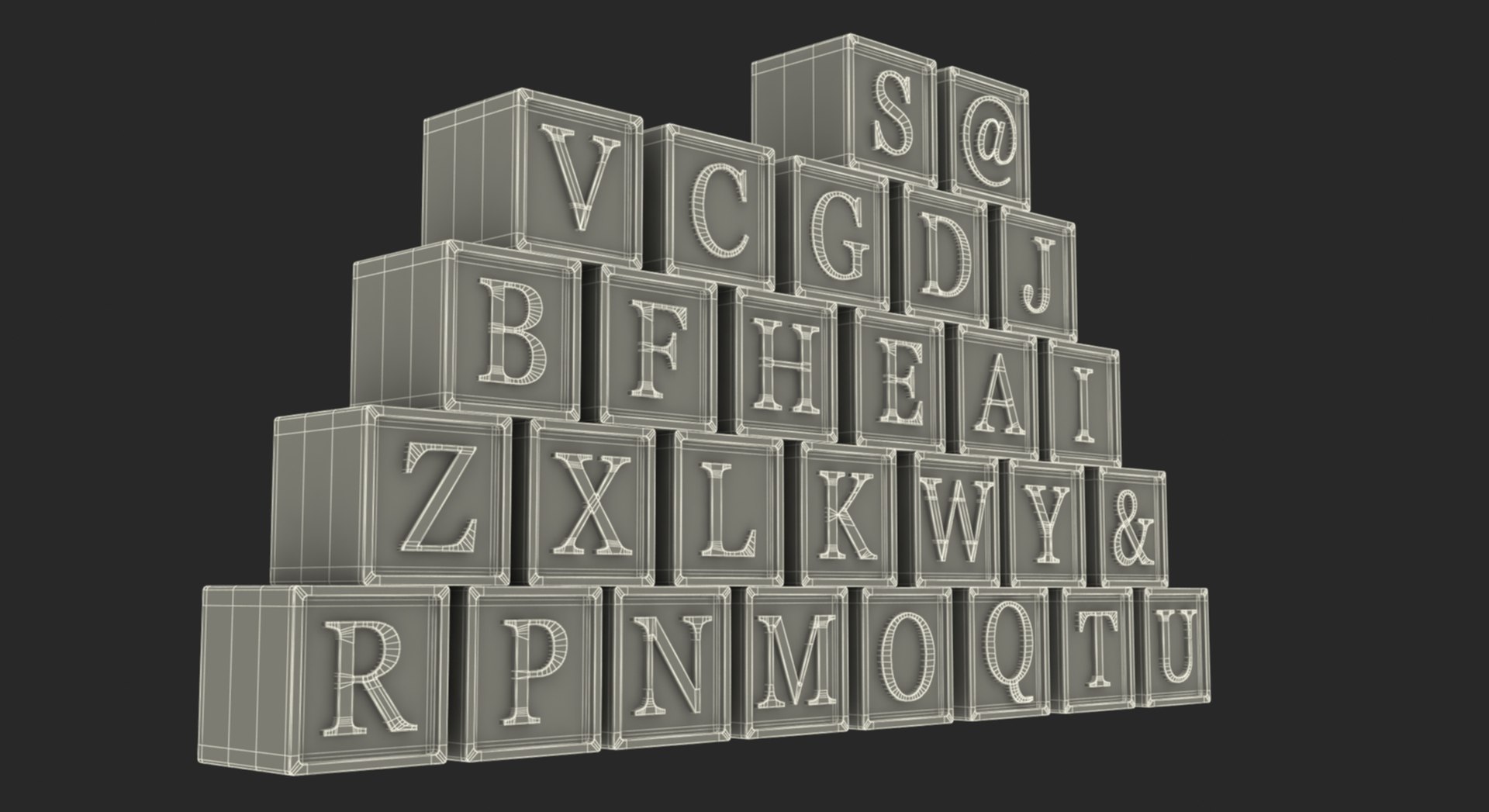 Alphabet Blocks 3D - TurboSquid 1414117