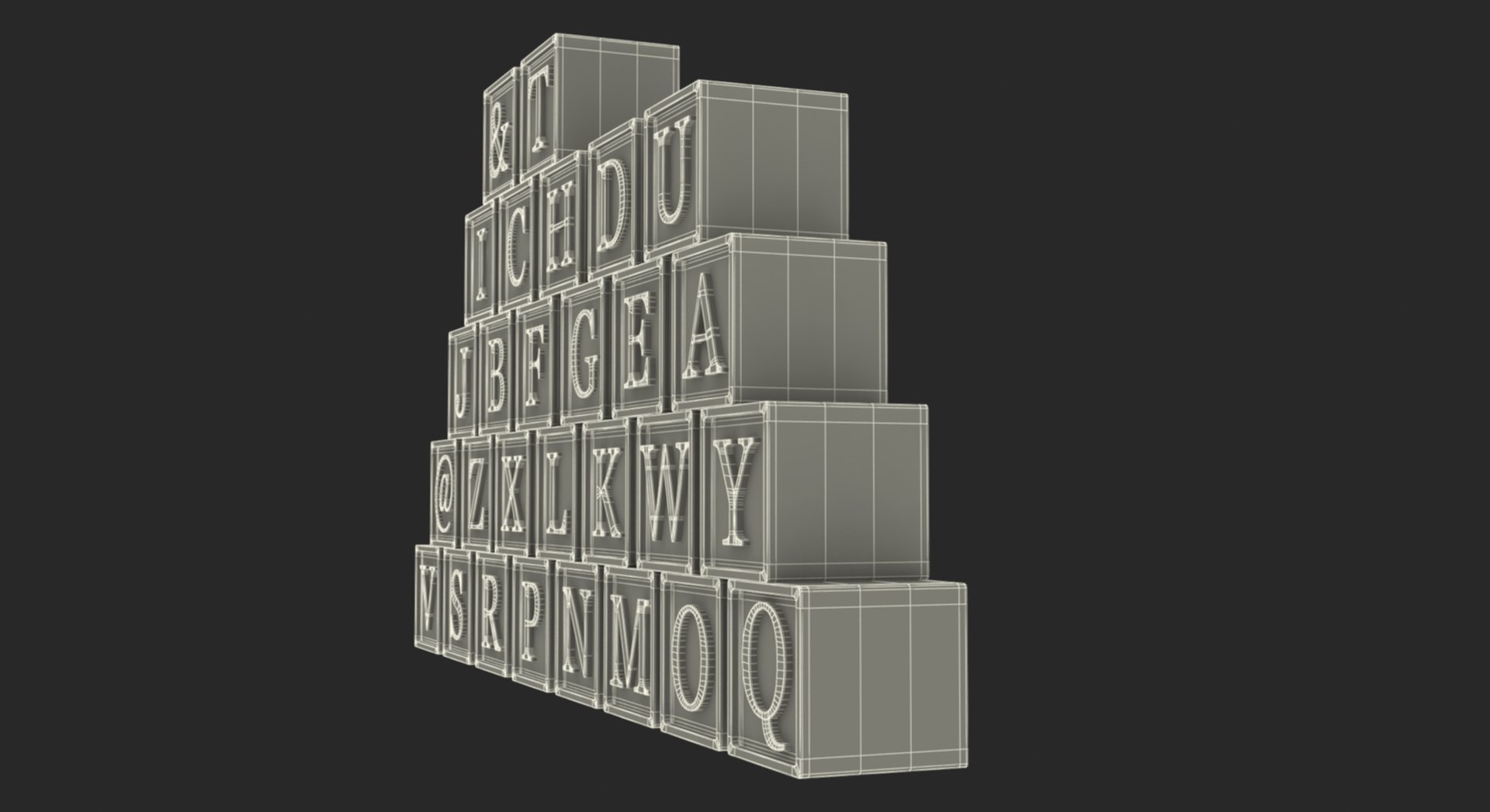 Alphabet Blocks 3D - TurboSquid 1414117