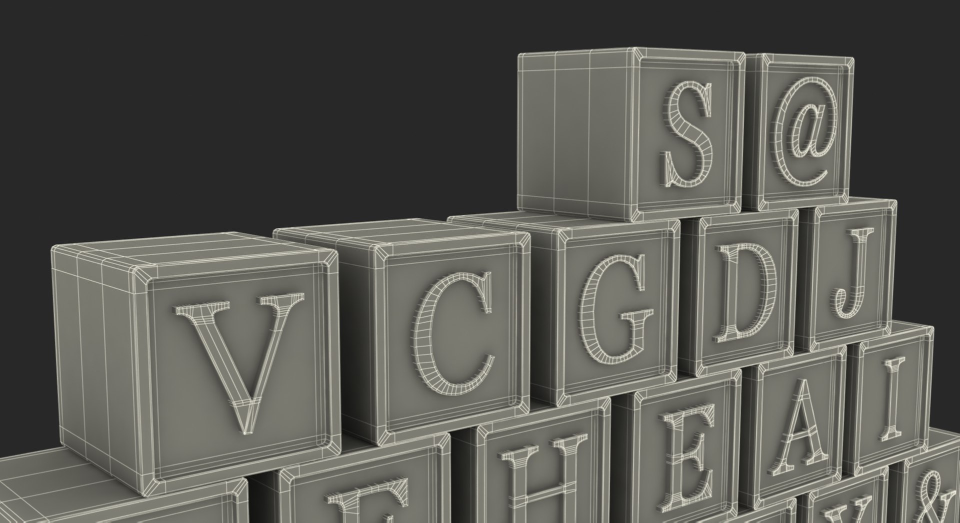 Alphabet Blocks 3D - TurboSquid 1414117