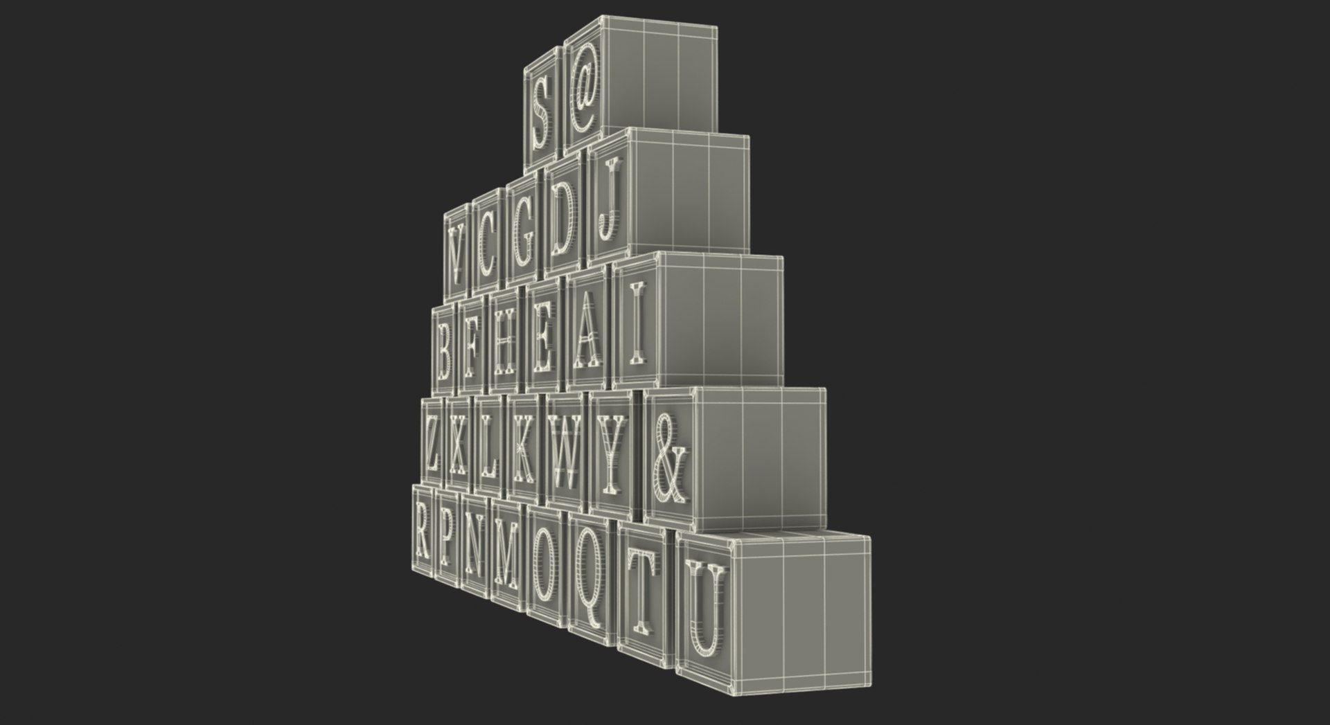 Alphabet Blocks 3D - TurboSquid 1414117