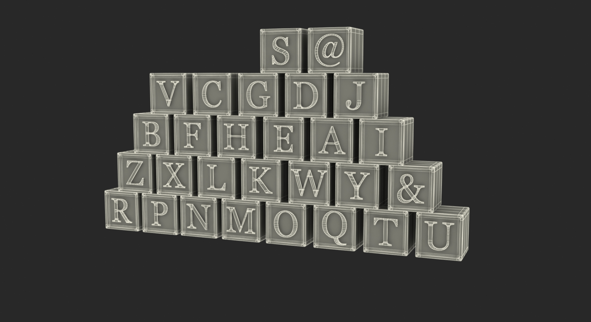 Alphabet Blocks 3D - TurboSquid 1414117