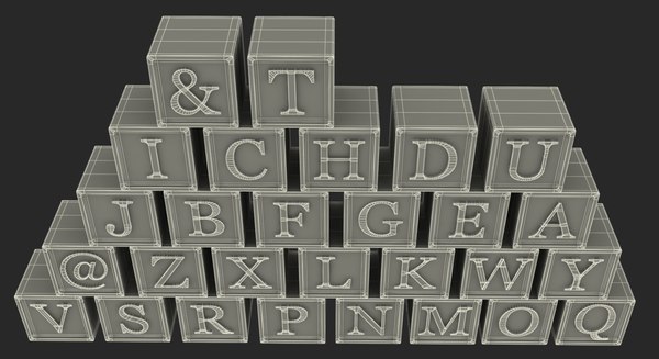 Alphabet blocks 3D - TurboSquid 1414117