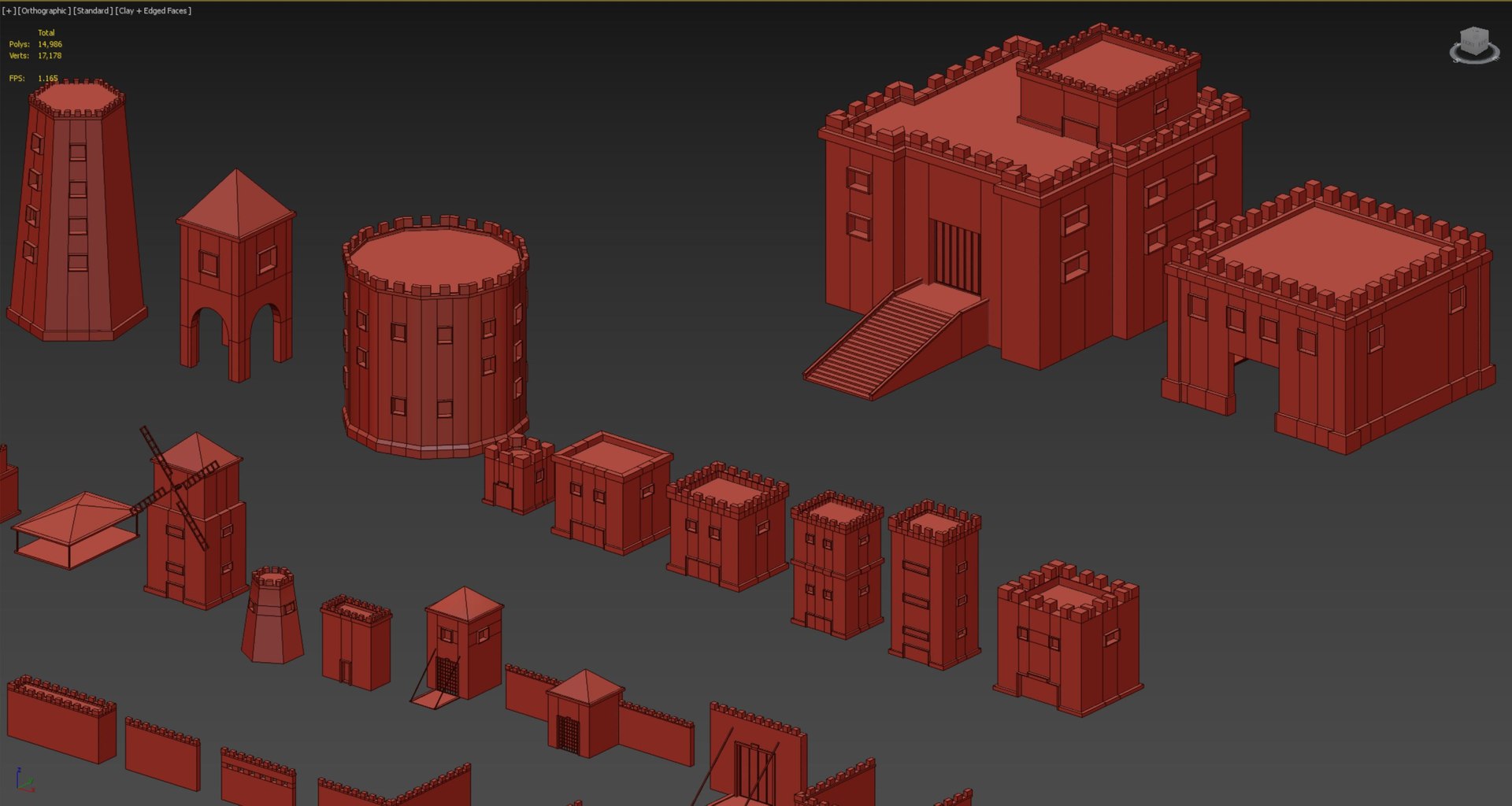 50 Low Poly Castle Kitbash 2014 3D Model - TurboSquid 2073088