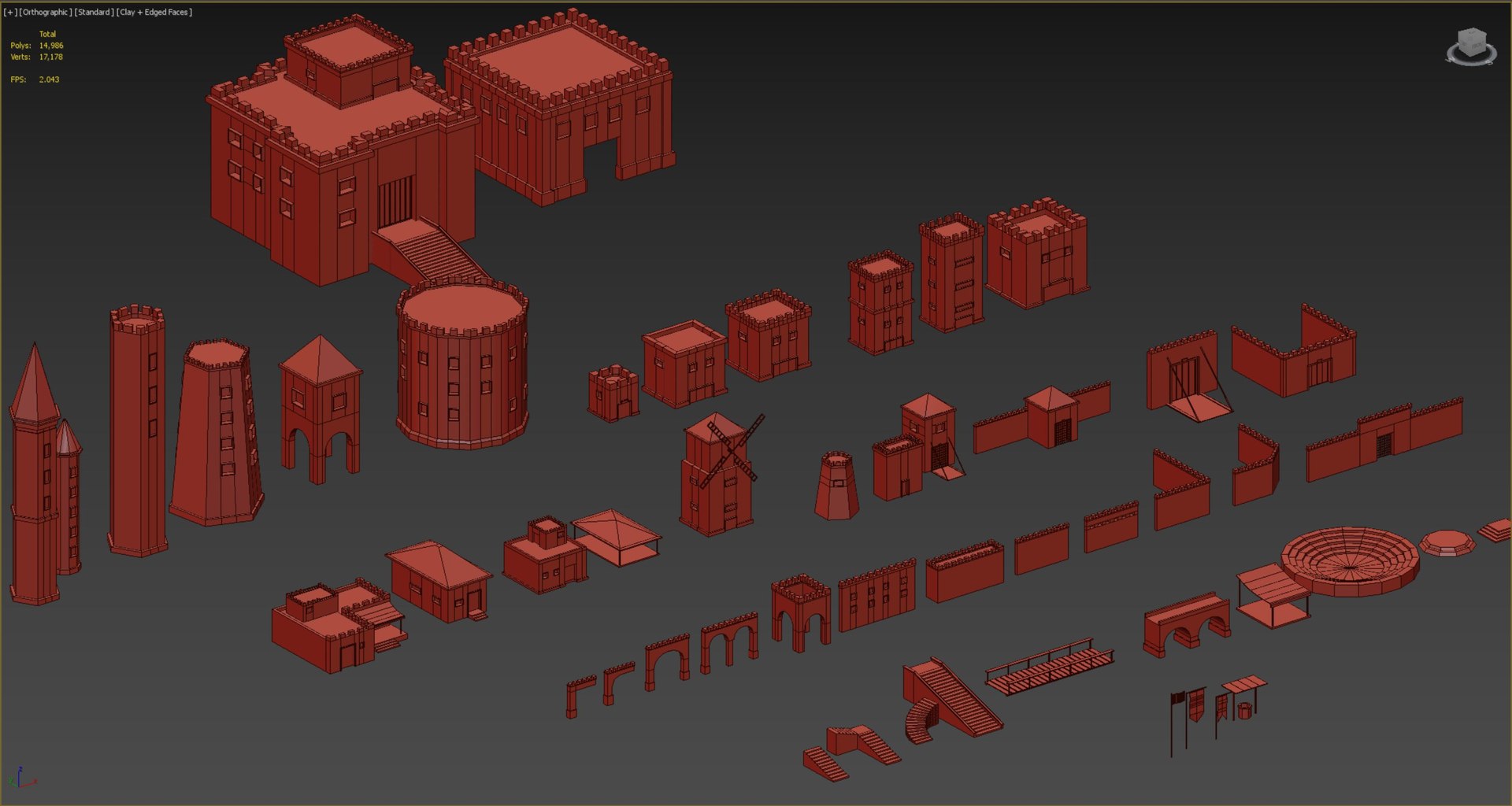 50 Low Poly Castle Kitbash 2014 3D Model - TurboSquid 2073088