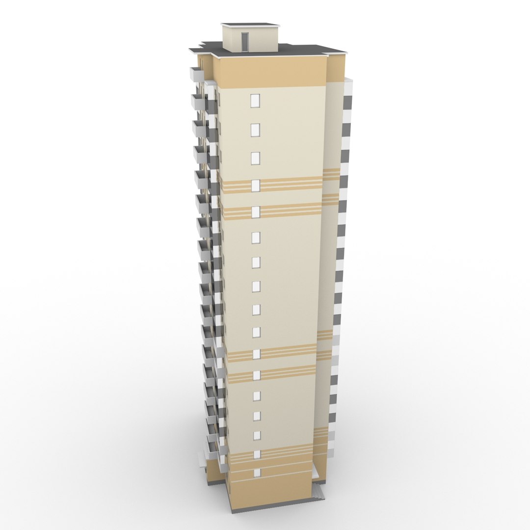 Russian Residential Building 3d Model