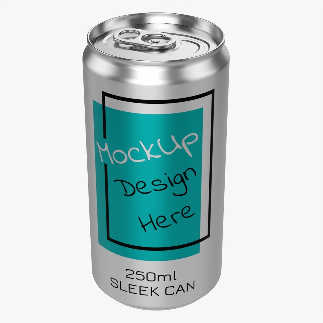 Sleek beverage can 250 ml 8-45 oz 3D model - TurboSquid 1756767