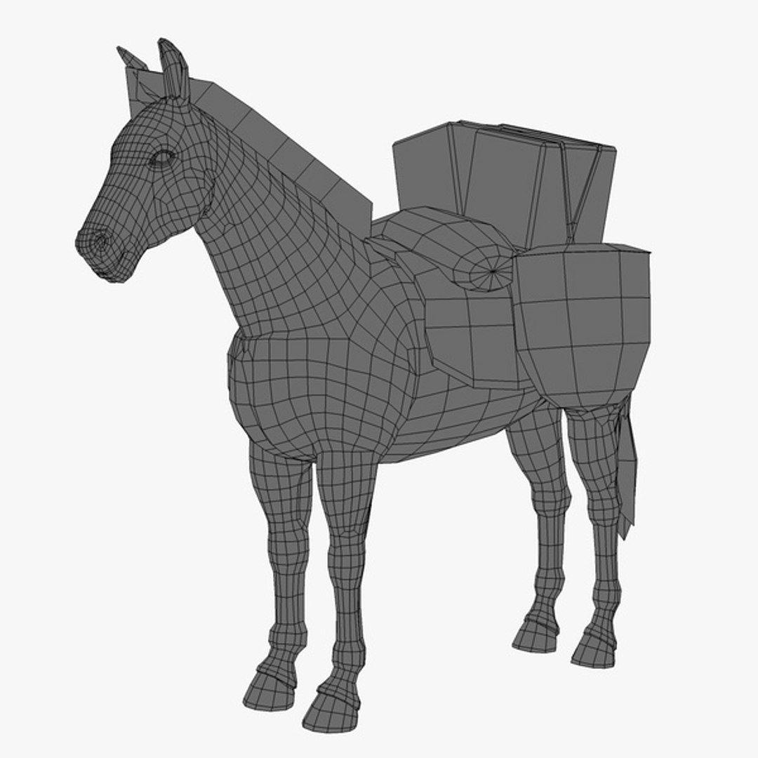 Loaded Donkey 3d Model