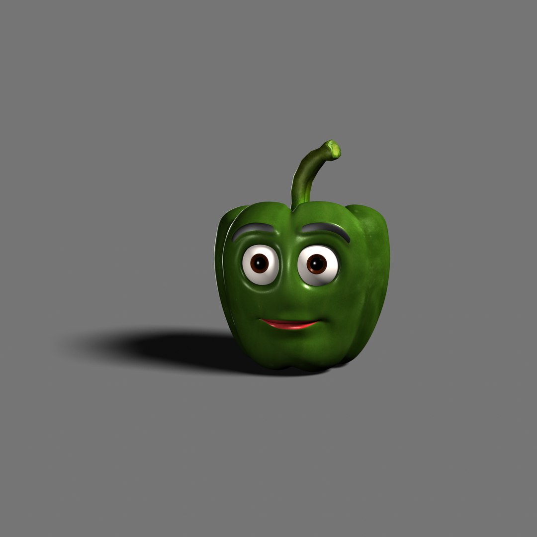 3d model of cartoonist capsicum
