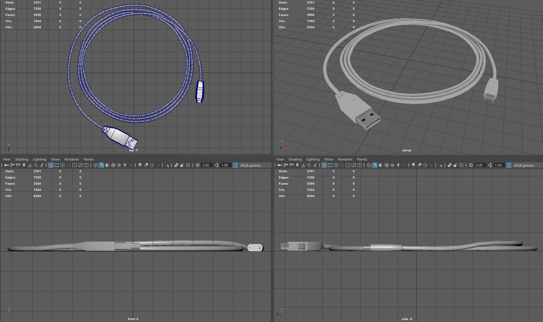 USB CABLE 3D Model - TurboSquid 2028165