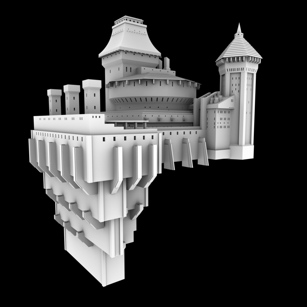Castle Edge Cliff 3D Model - TurboSquid 1535317