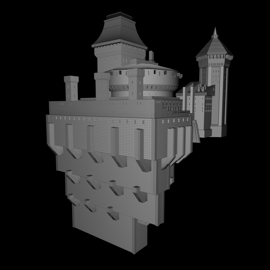 Castle Edge Cliff 3D Model - TurboSquid 1535317