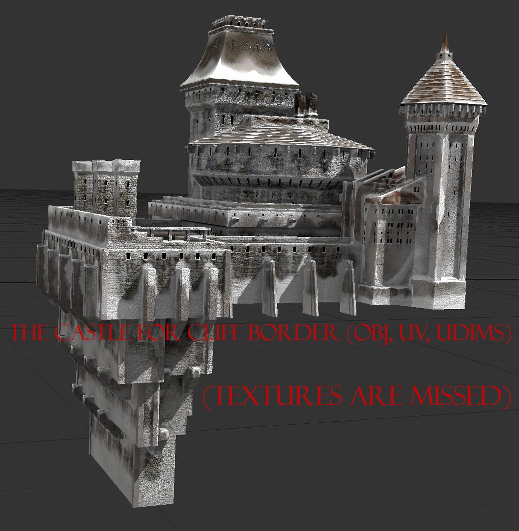 Castle Edge Cliff 3D Model - TurboSquid 1535317