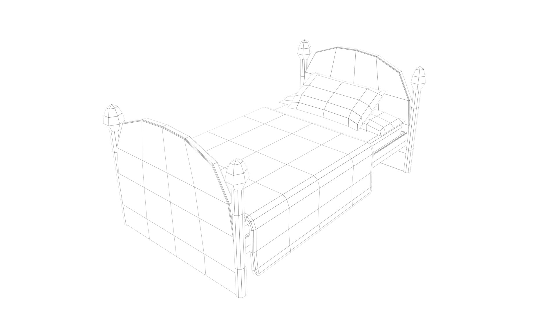 Cartoon Bed 3D model - TurboSquid 1941886