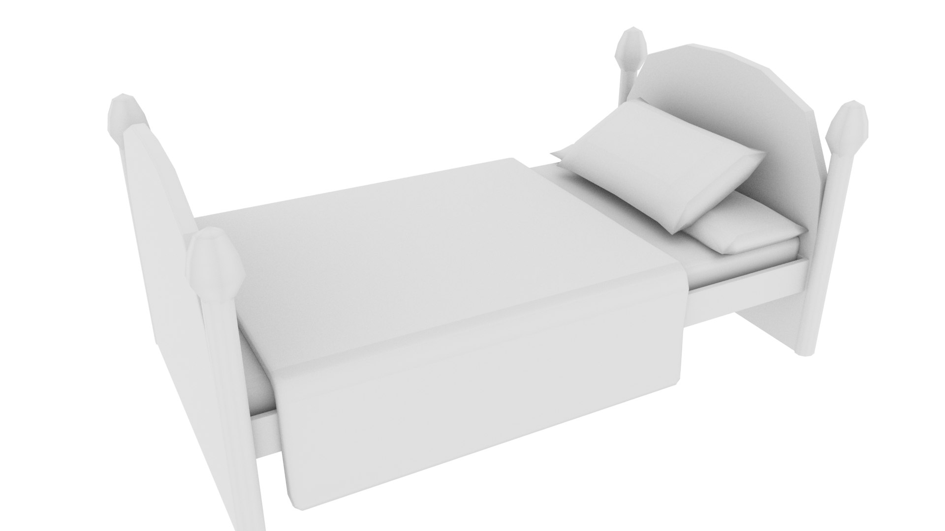 Cartoon Bed 3D model - TurboSquid 1941886