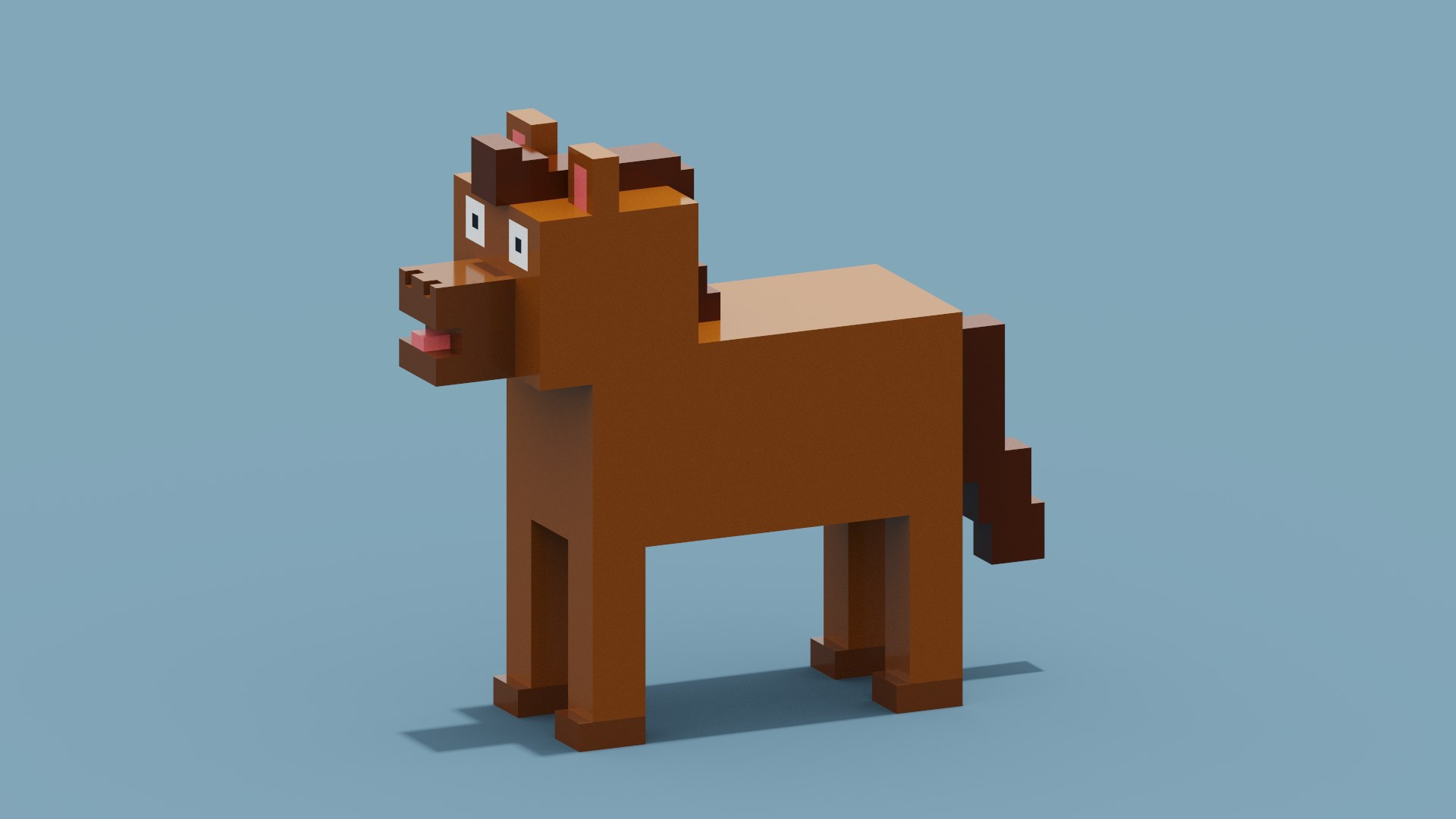 Voxel Horse Model - TurboSquid 1930685