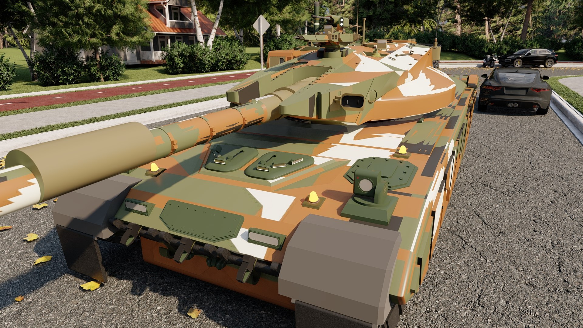HEAVY BATTLE TANK 3D Model - TurboSquid 2280023
