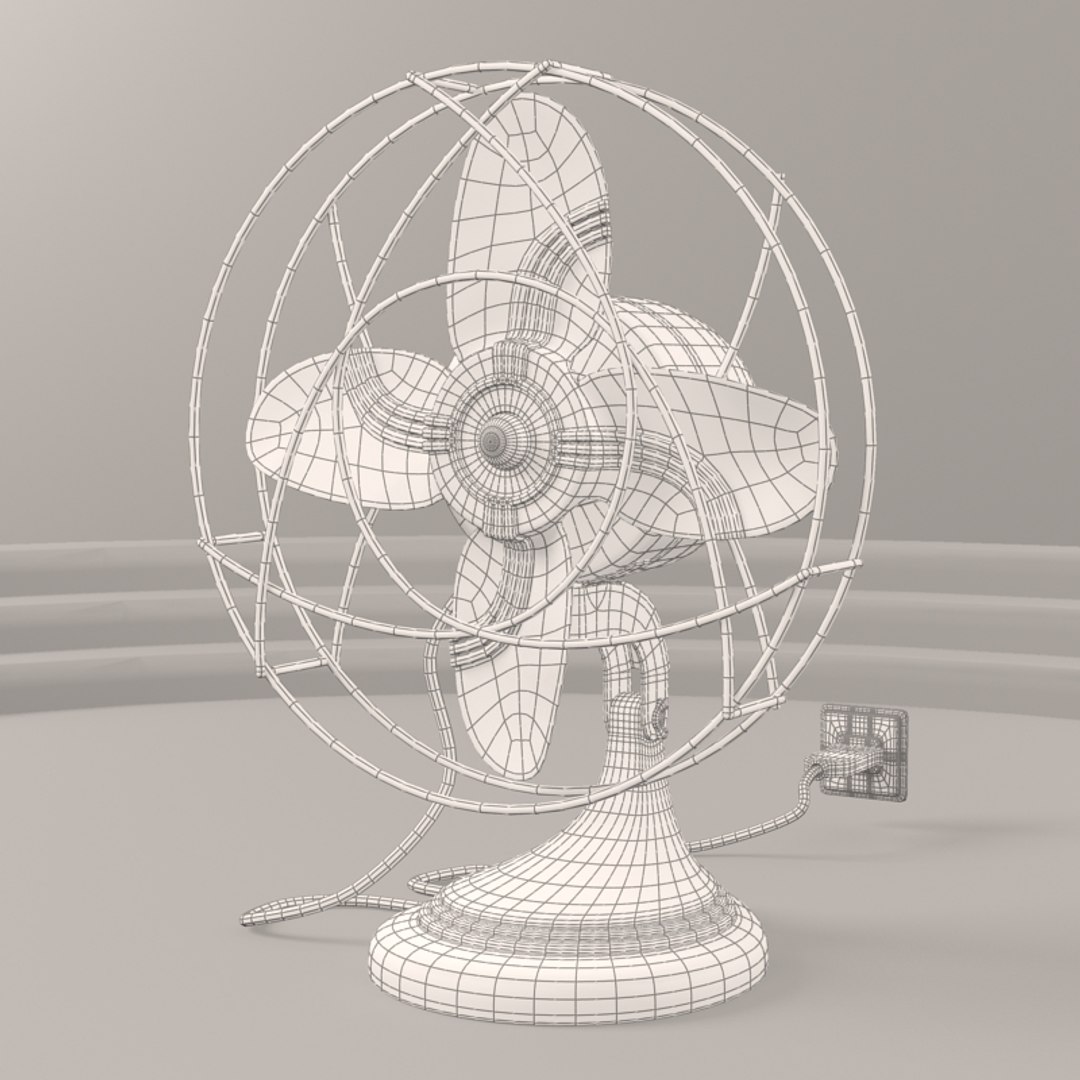 Vintage Electric Fan 3d Model