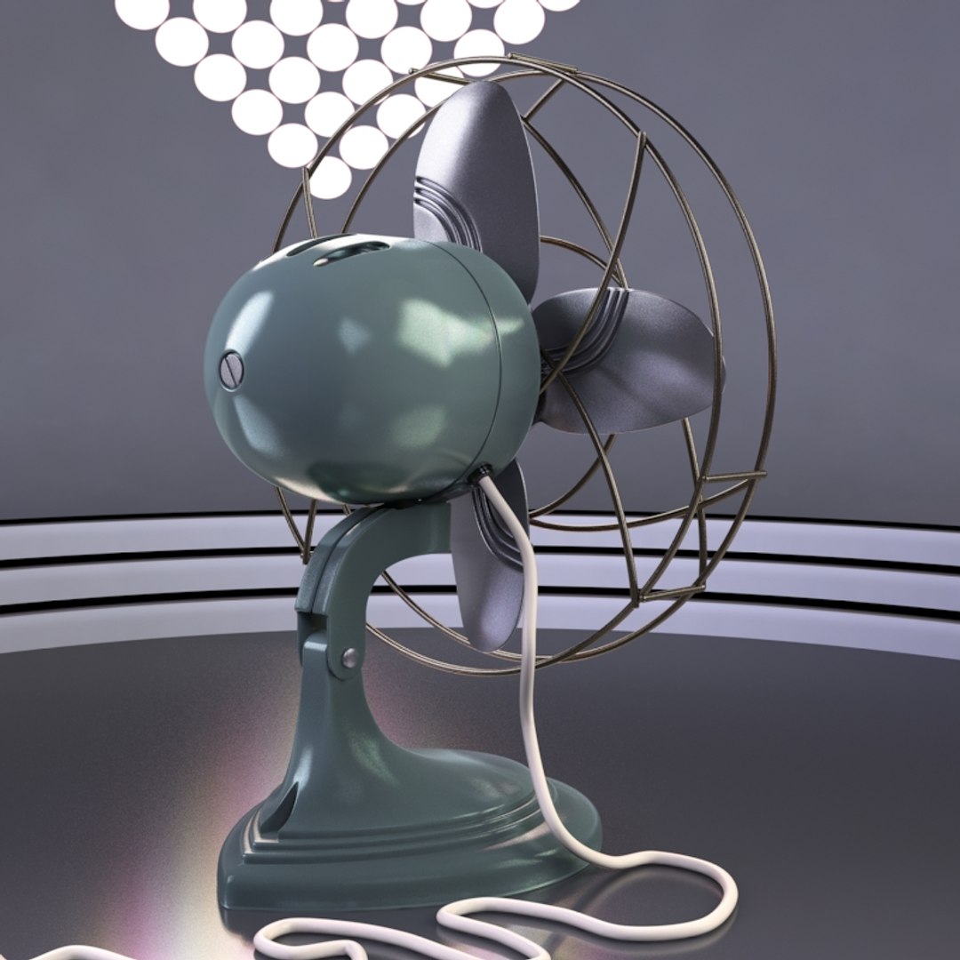 Vintage Electric Fan 3d Model