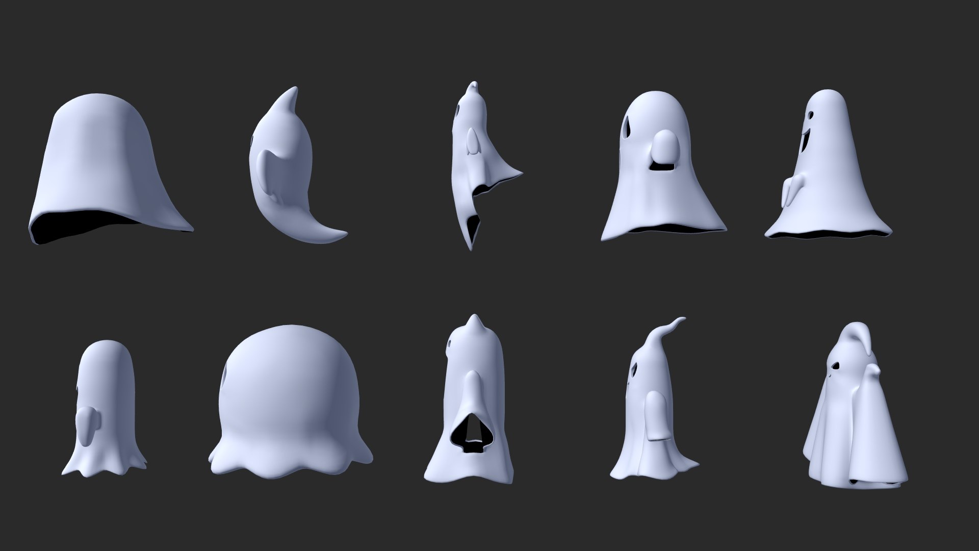 3D Halloween Ghost Model - TurboSquid 1954216