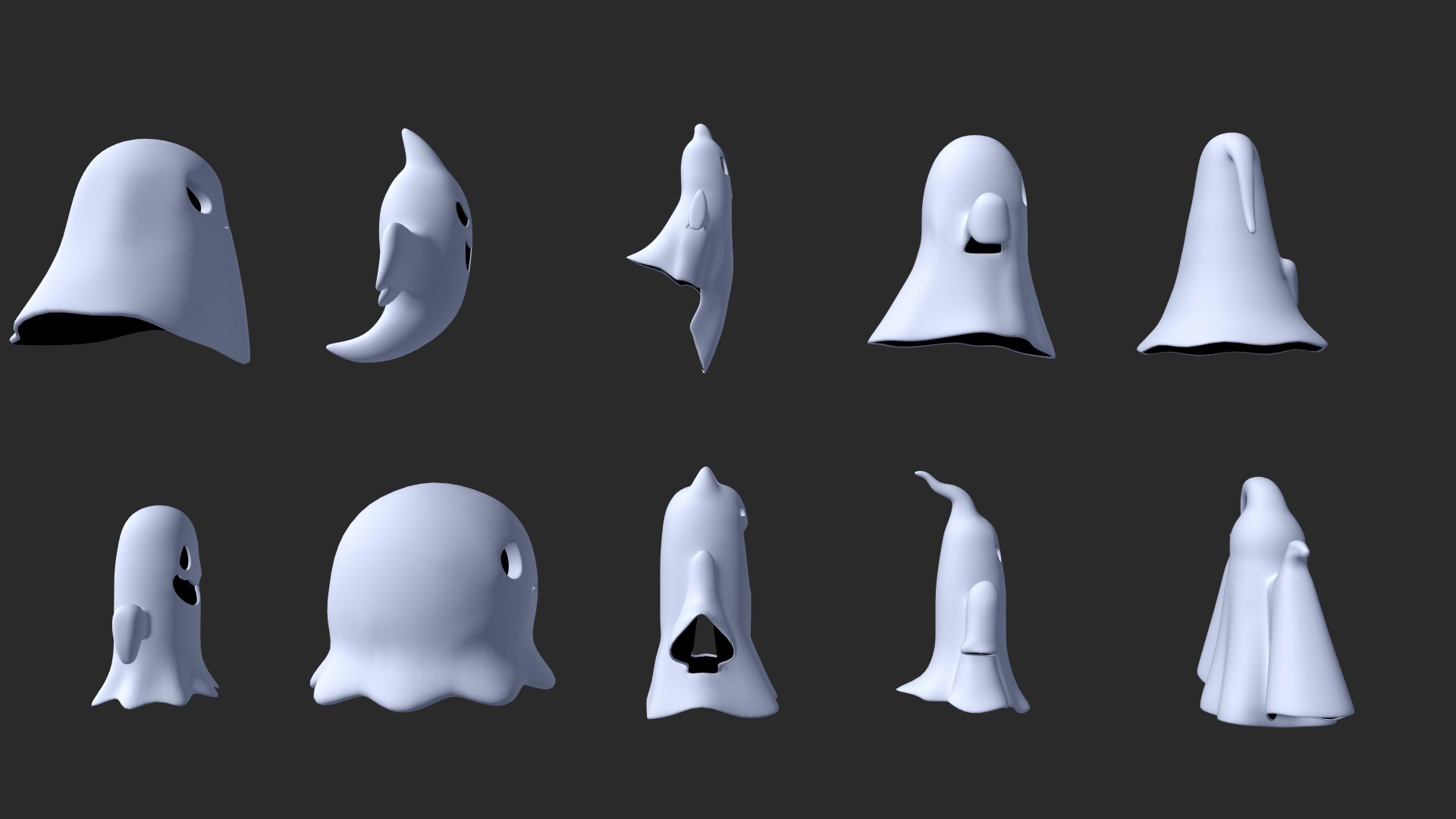 3D Halloween Ghost Model - TurboSquid 1954216