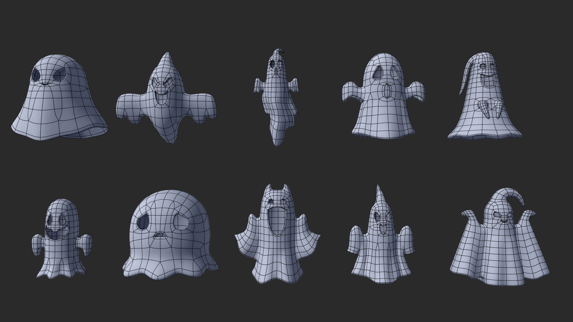 3D Halloween Ghost Model - TurboSquid 1954216