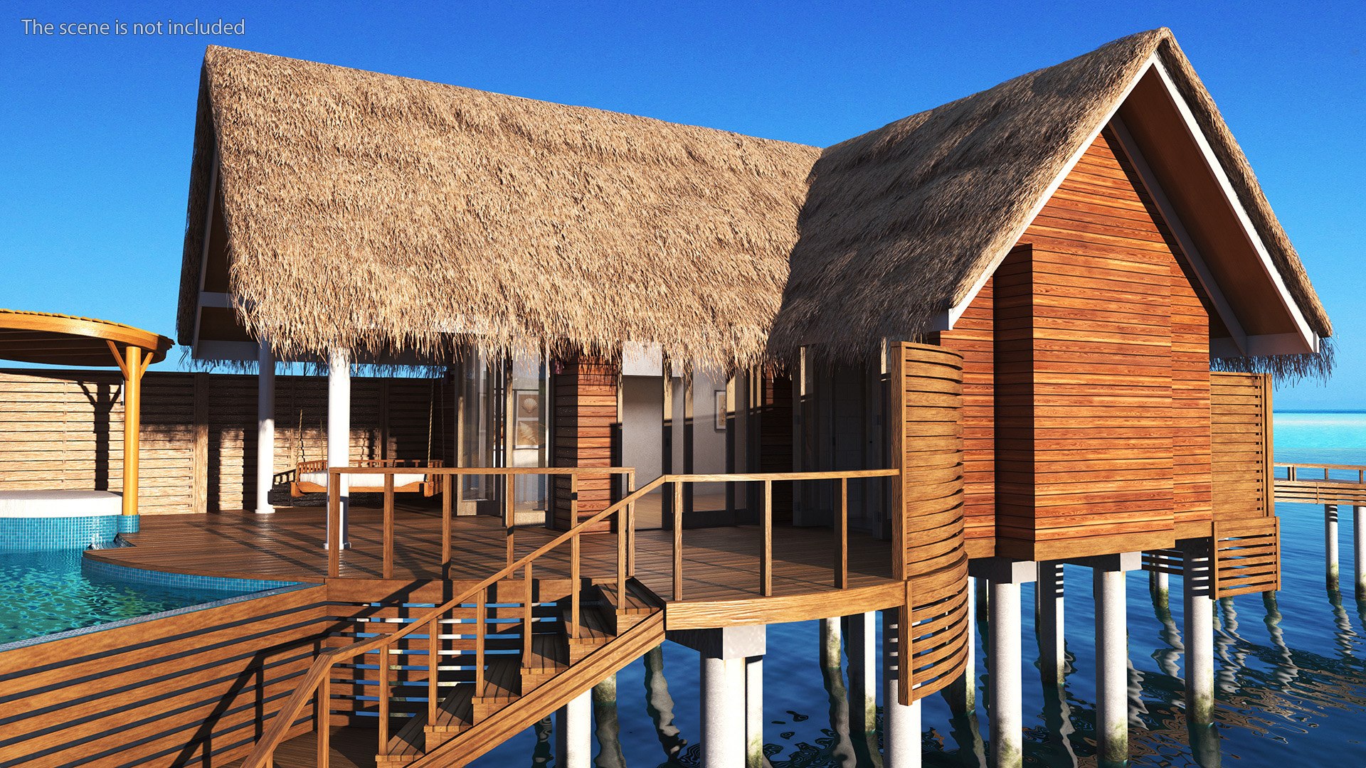 3D Maldives Overwater Bungalow Model - TurboSquid 2162311