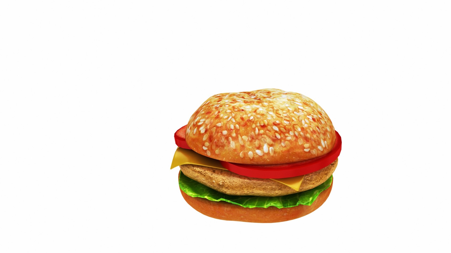 3D Chicken Burger - TurboSquid 1678628