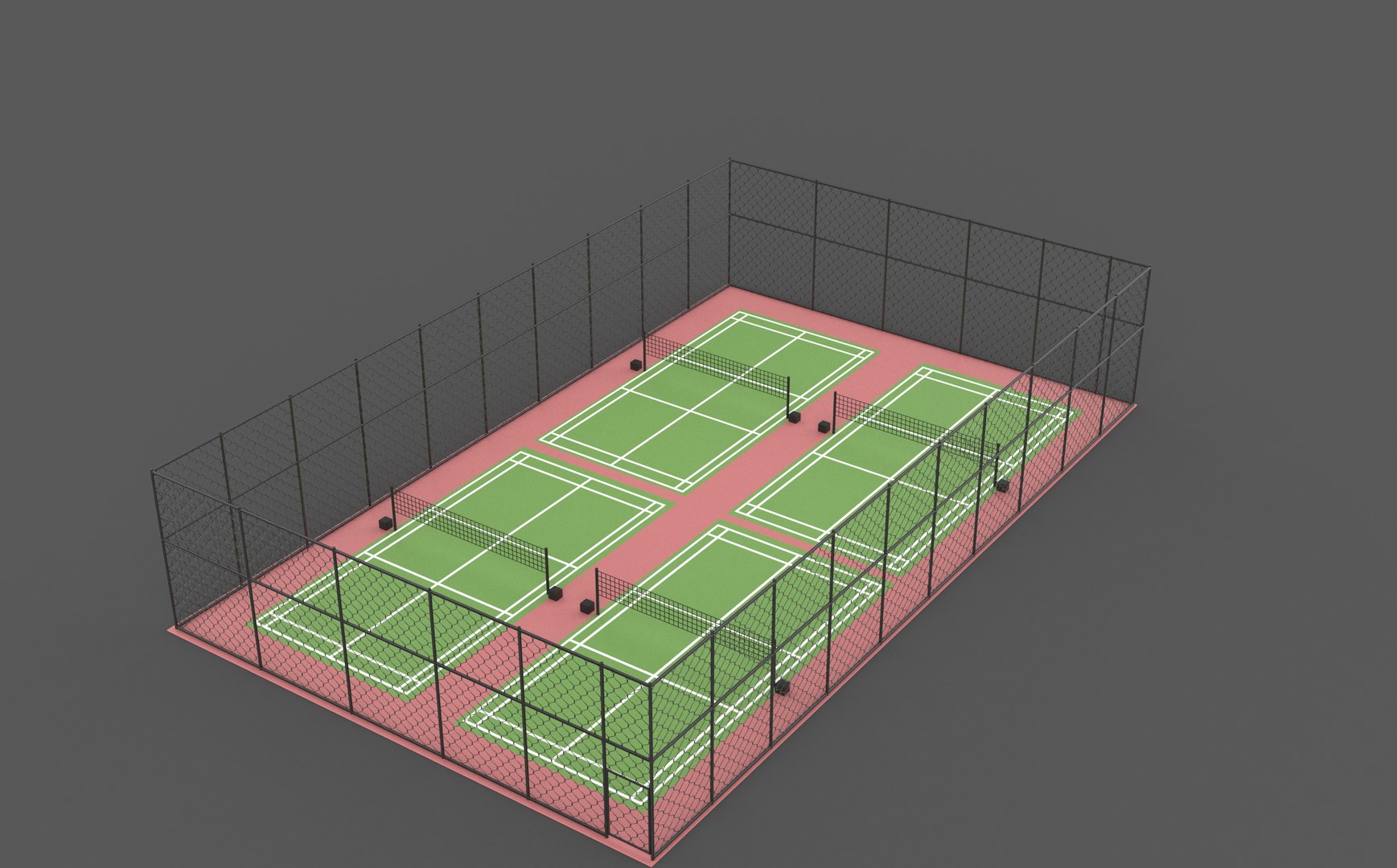 3D Outdoor Badminton Court 3D Model - TurboSquid 2337938