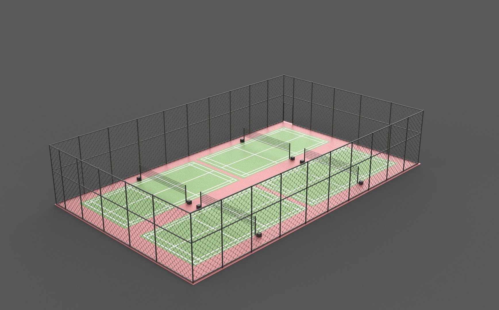3D Outdoor Badminton Court 3D Model - TurboSquid 2337938