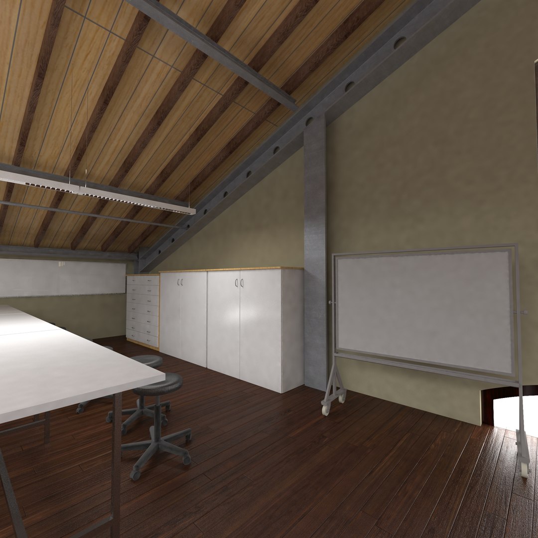 Loft Studio 3D Model - TurboSquid 1402733