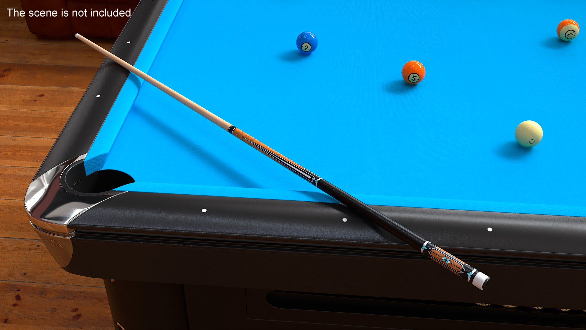 3D Wooden Pool Cue Brunswick - TurboSquid 2219450
