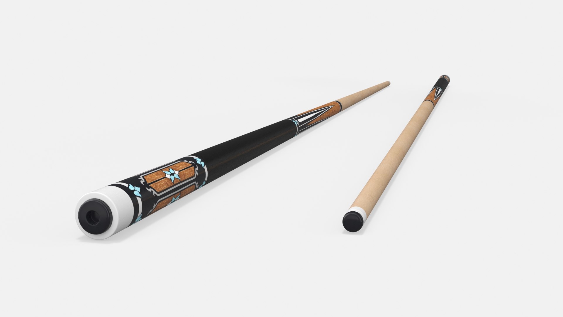 3D Wooden Pool Cue Brunswick - TurboSquid 2219450