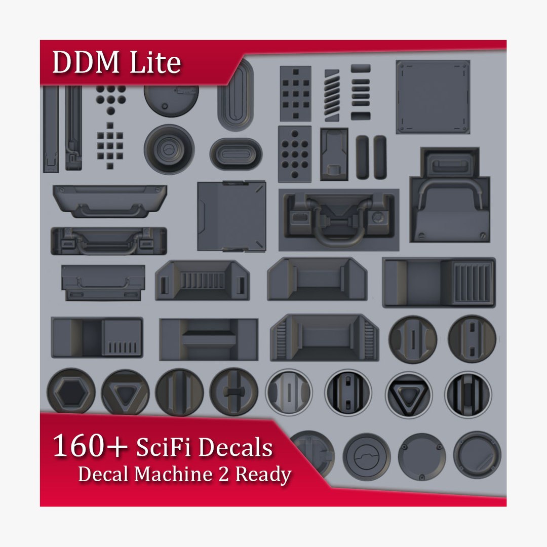 DDM Lite Decal Machine 2 Ready Pack For Blender 3d 3D Model ...