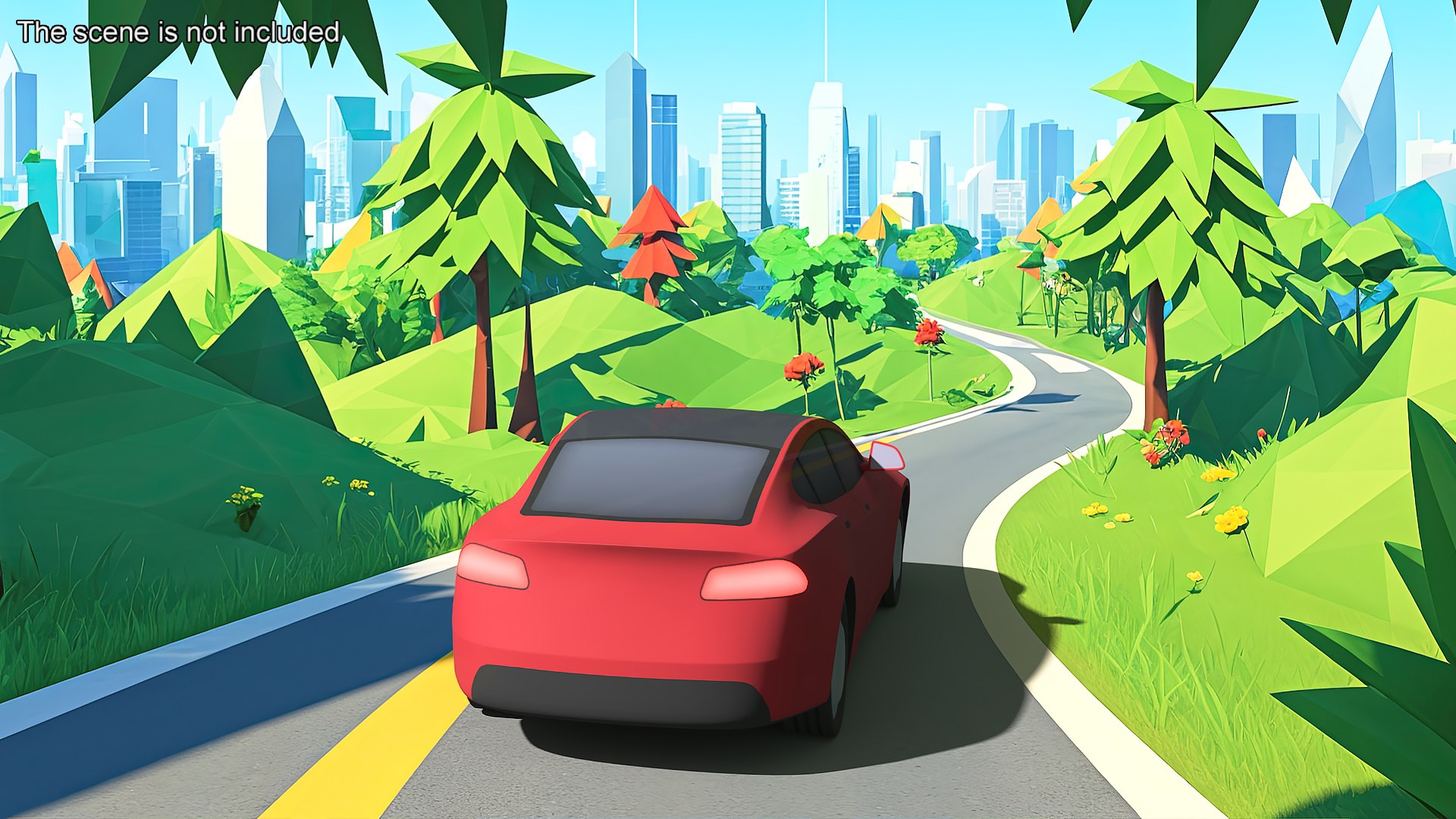 Cartoon Tesla Model S 3D Model - TurboSquid 2350634