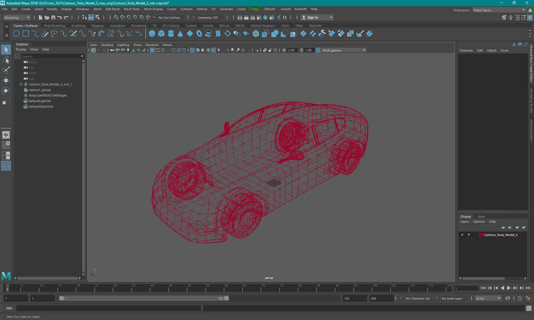 Cartoon Tesla Model S 3D Model - TurboSquid 2350634