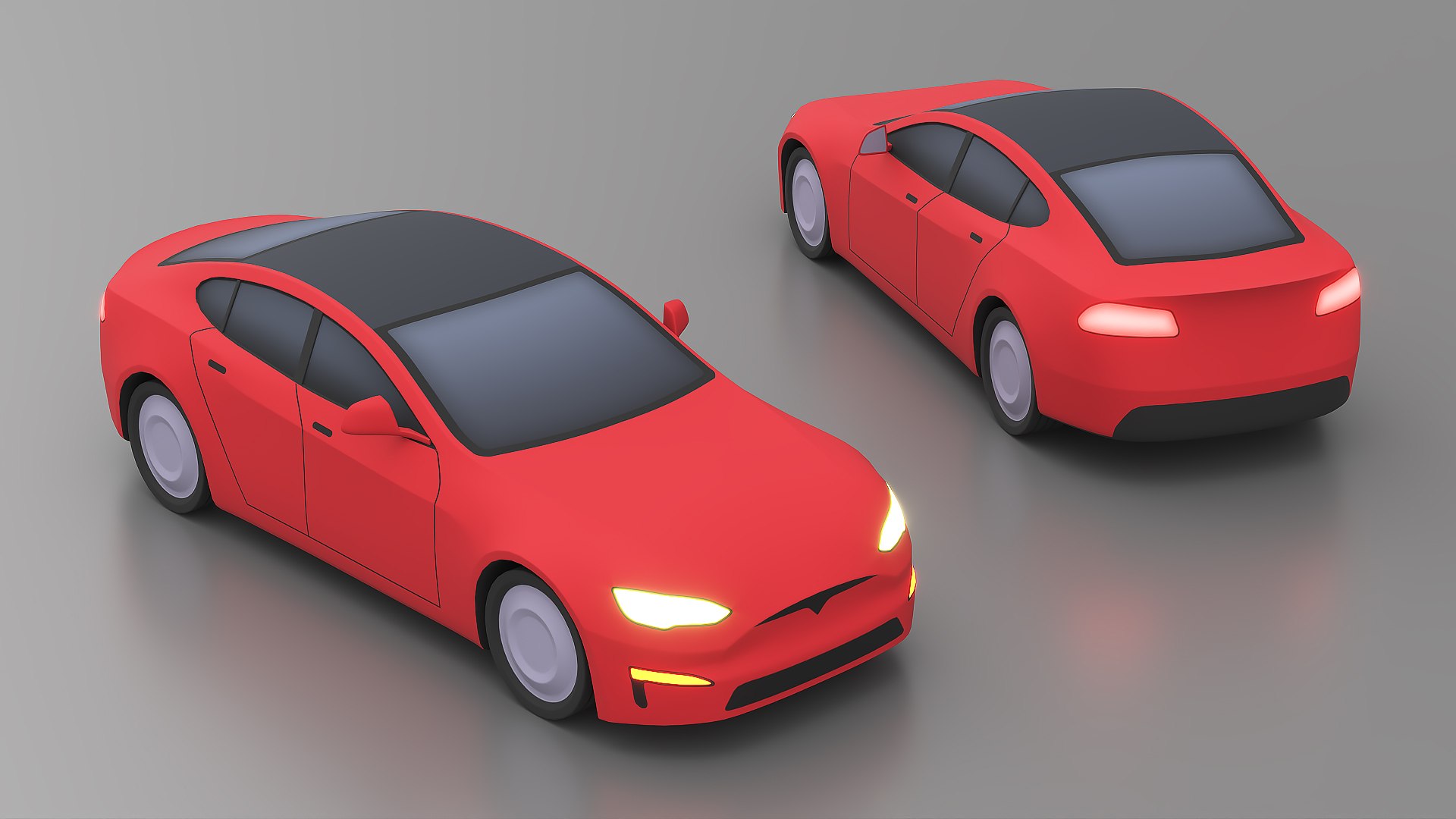 Cartoon Tesla Model S 3D Model - TurboSquid 2350634