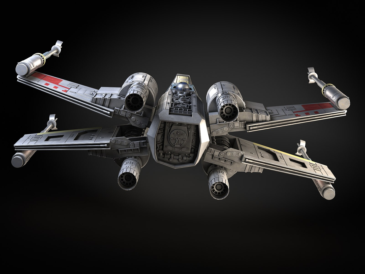 3D модель X-wing с салоном - TurboSquid 1012998
